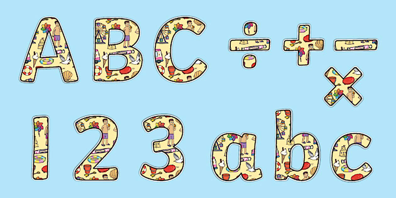 Editable Seaside Display Lettering (professor feito)