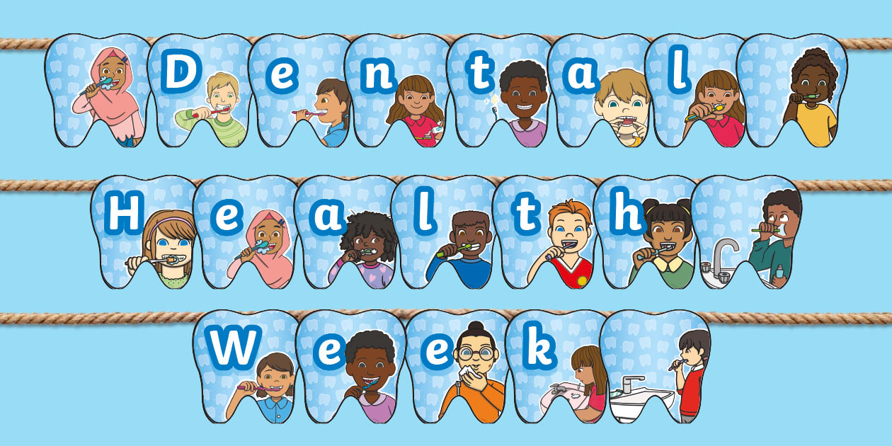 Dental Health Week Display Bunting (teacher made) - Twinkl