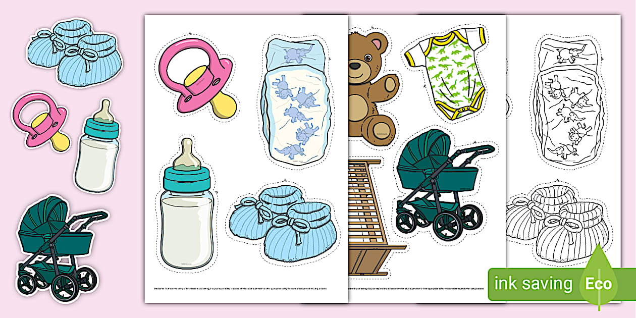 Baby Items Cut-Outs (Teacher-Made) - Twinkl