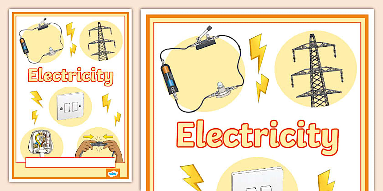 * NEW * Electricity Topic Book Cover - KS2 - Twinkl