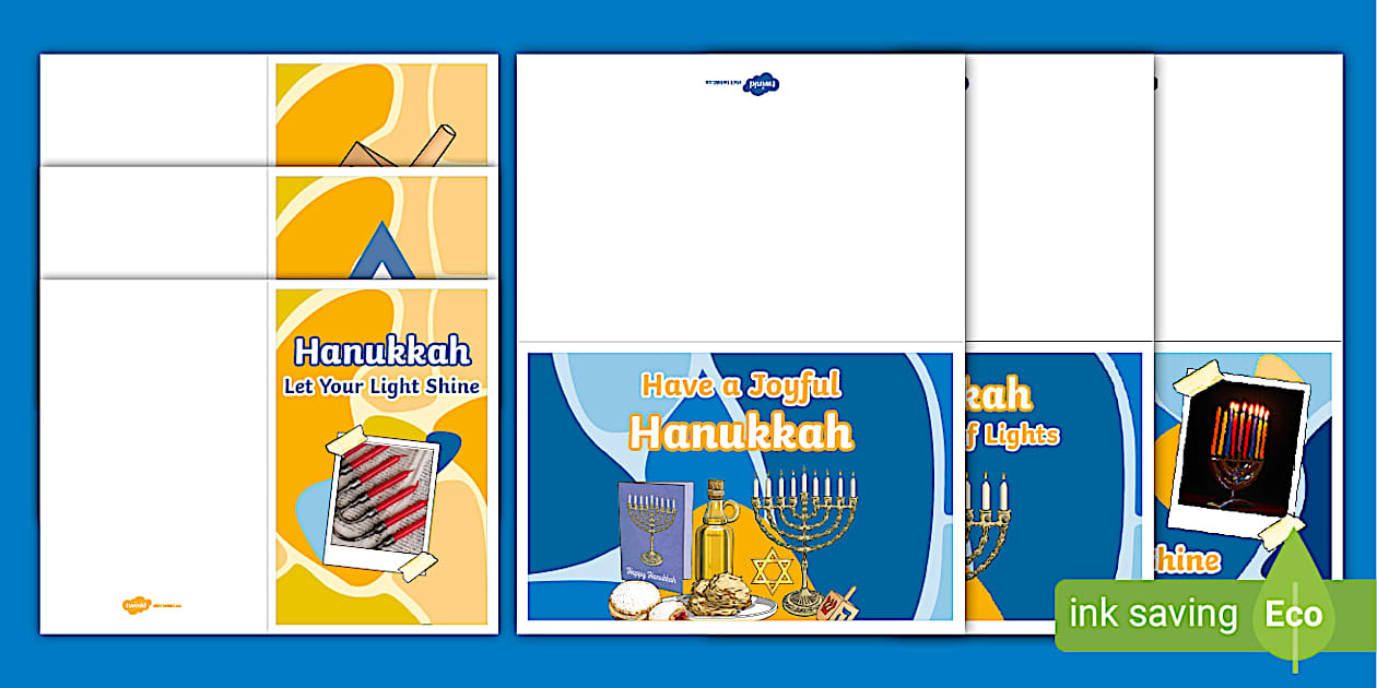 Printable Hanukkah Greeting Cards | Hanukkah Resources