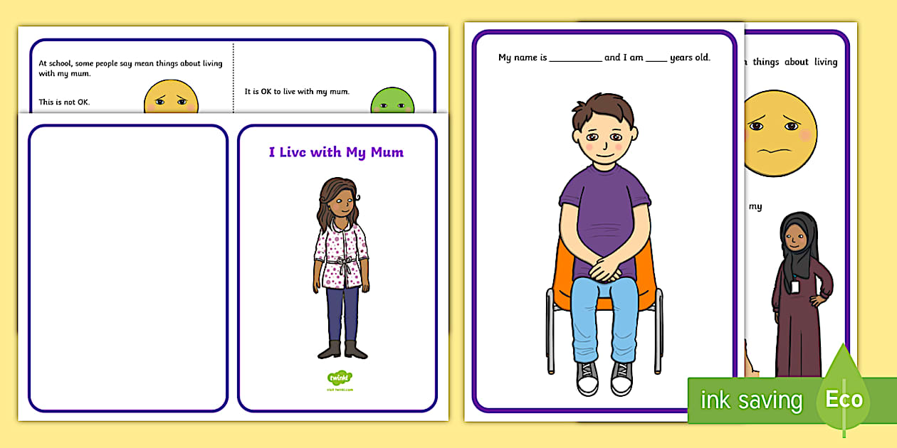 I Live with My Mum Social Situation (teacher made) - Twinkl