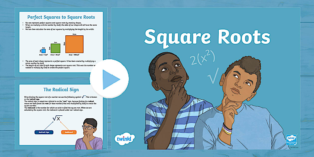 Square Roots PowerPoint - Grade 8 (teacher made) - Twinkl