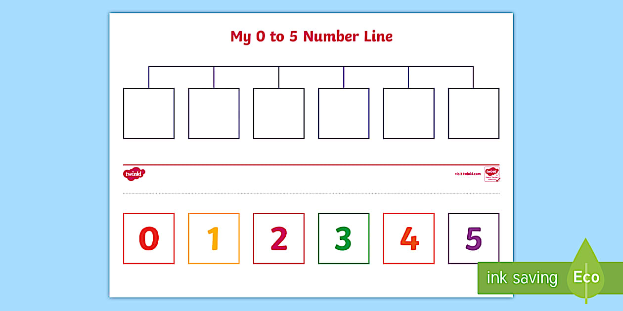 Create a Number Line 0 to 5 Worksheet - Twinkl