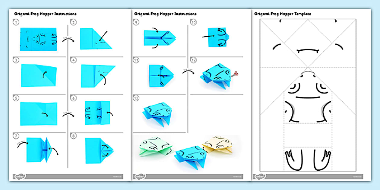 Origami Frog Instructions | Easy Paper Craft | Twinkl CA
