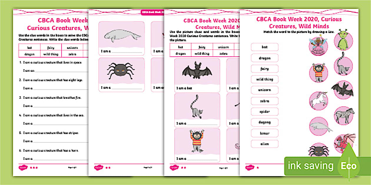 Curious Creatures, Wild Minds Cloze Worksheet (teacher made)