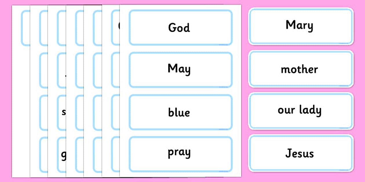 May is the Month of Mary Word Cards (teacher made) - Twinkl