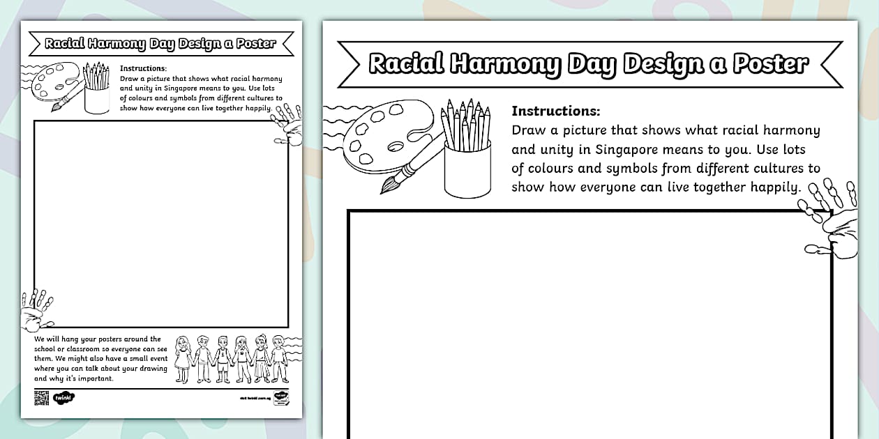 Racial Harmony Day Design a Poster (teacher made) - Twinkl