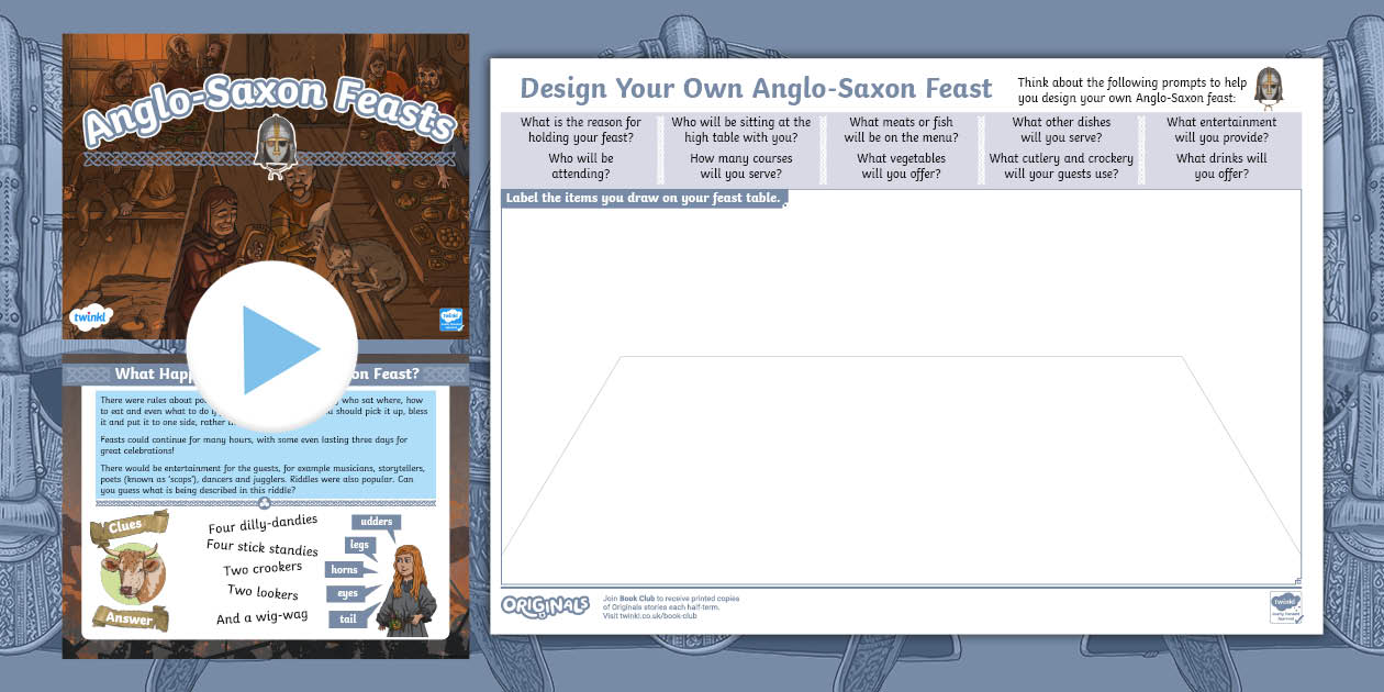 Anglo-Saxon Feast KS2 Lesson Pack: PowerPoint and Template