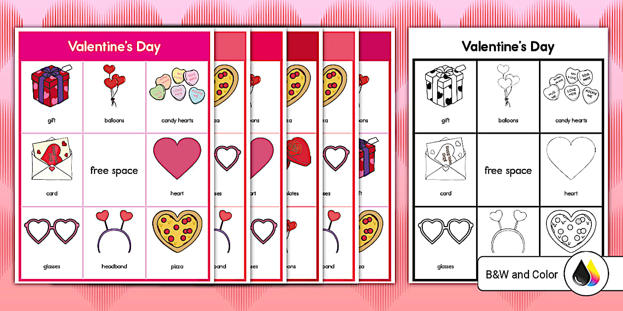 Valentine’s Day Bingo for K-2 | Learning Games | Twinkl USA