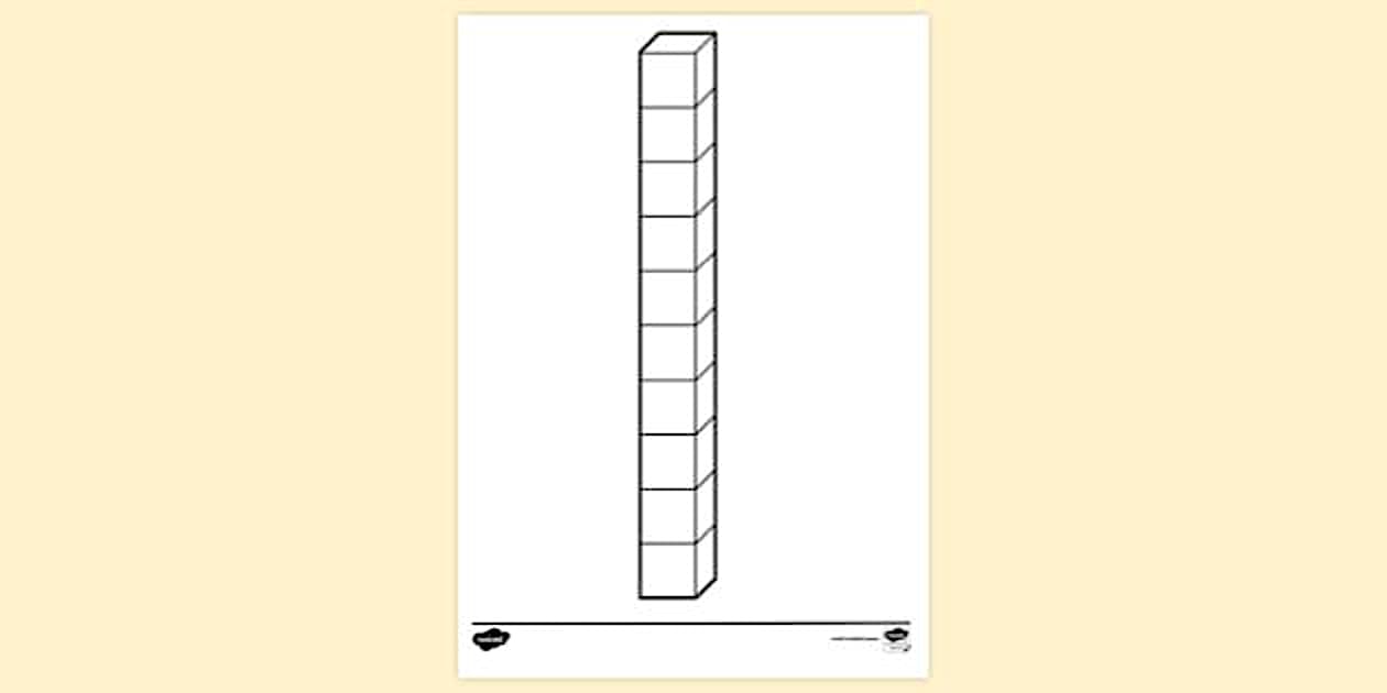 Dienes Tens Stick Colouring | Colouring Sheets - Twinkl
