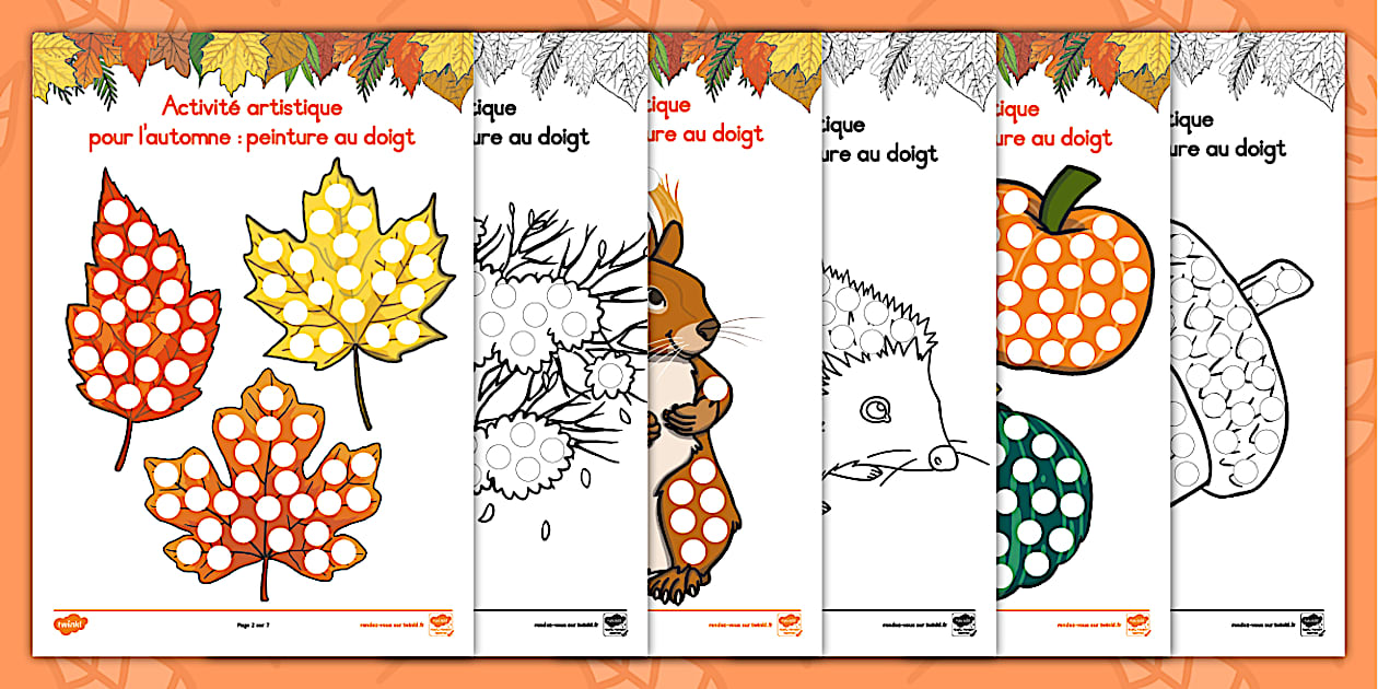 art,activité,artistique,peinture,doigt, automne,cycle 1,maternelle