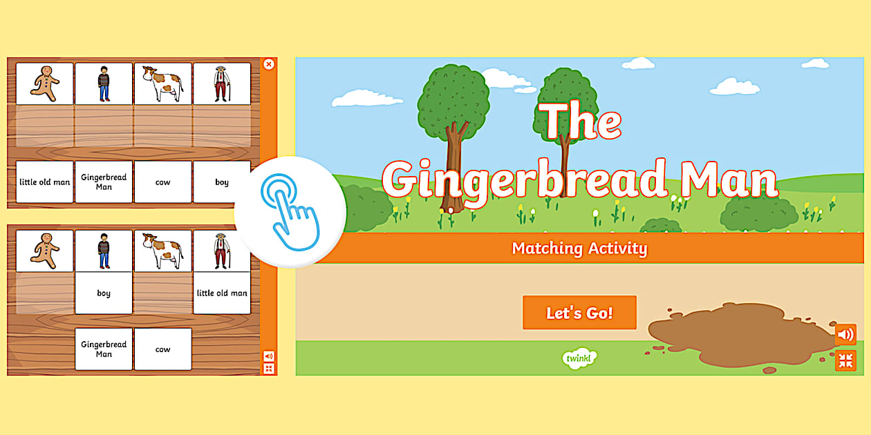 Interactive Gingerbread Man Matching Activity | Twinkl Go!