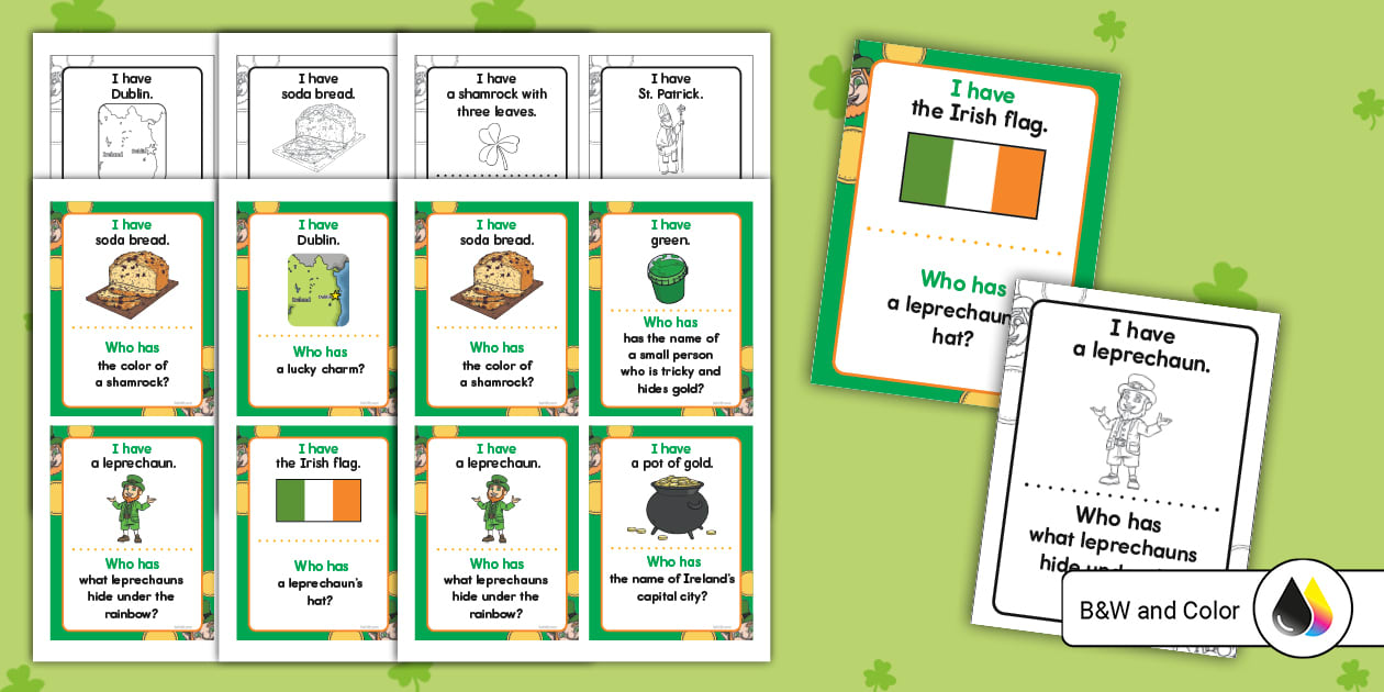 St. Patrick's Day I Have, Who Has Game - Twinkl