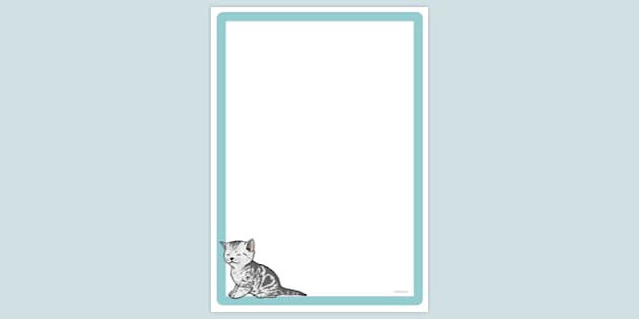 Printable Kitten Page Border | Page Borders | Twinkl