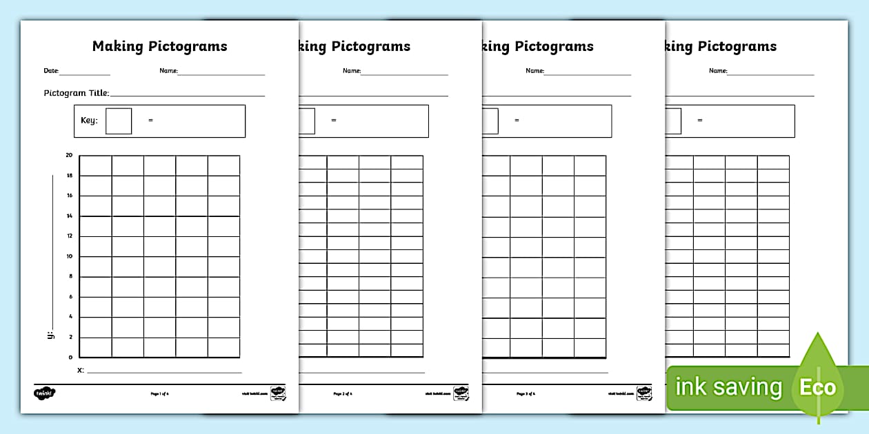 Making Pictograms Template - picture graph template - Twinkl