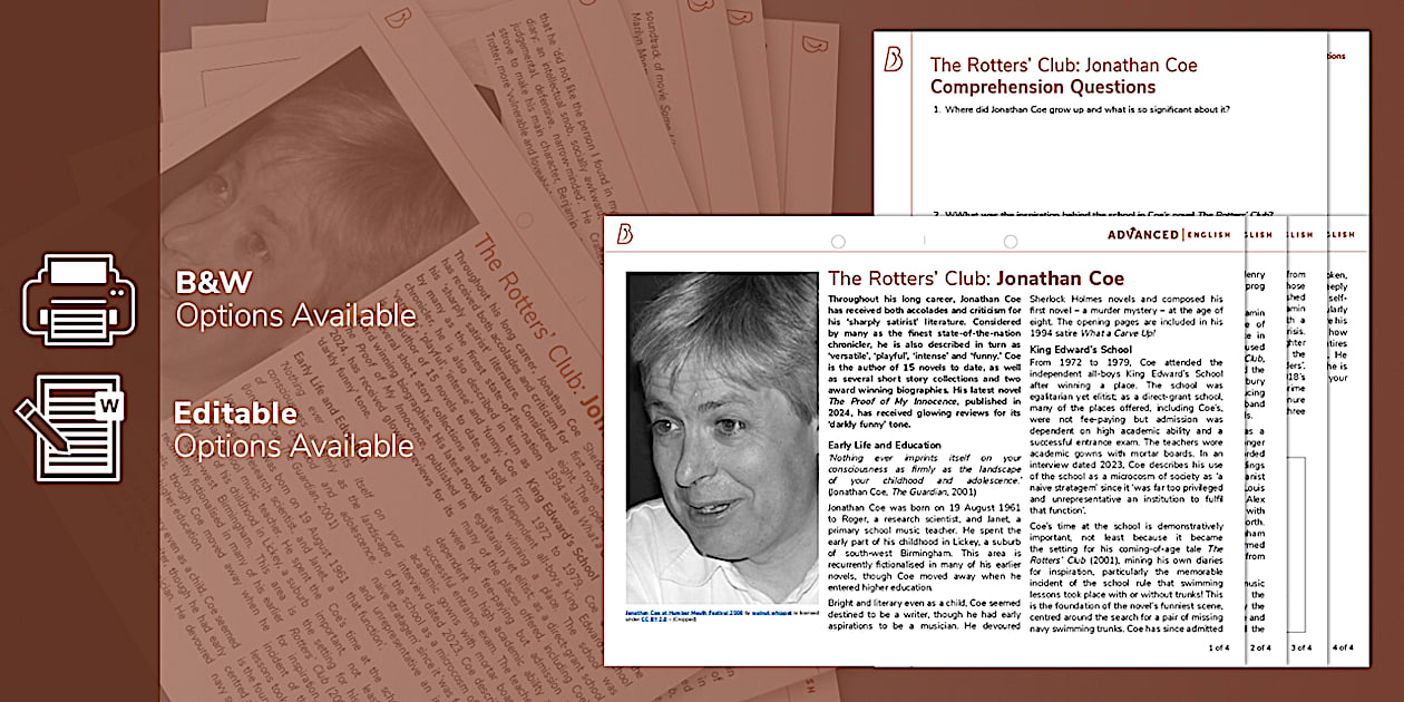 The Rotters' Club: Jonathan Coe Reading Comprehension