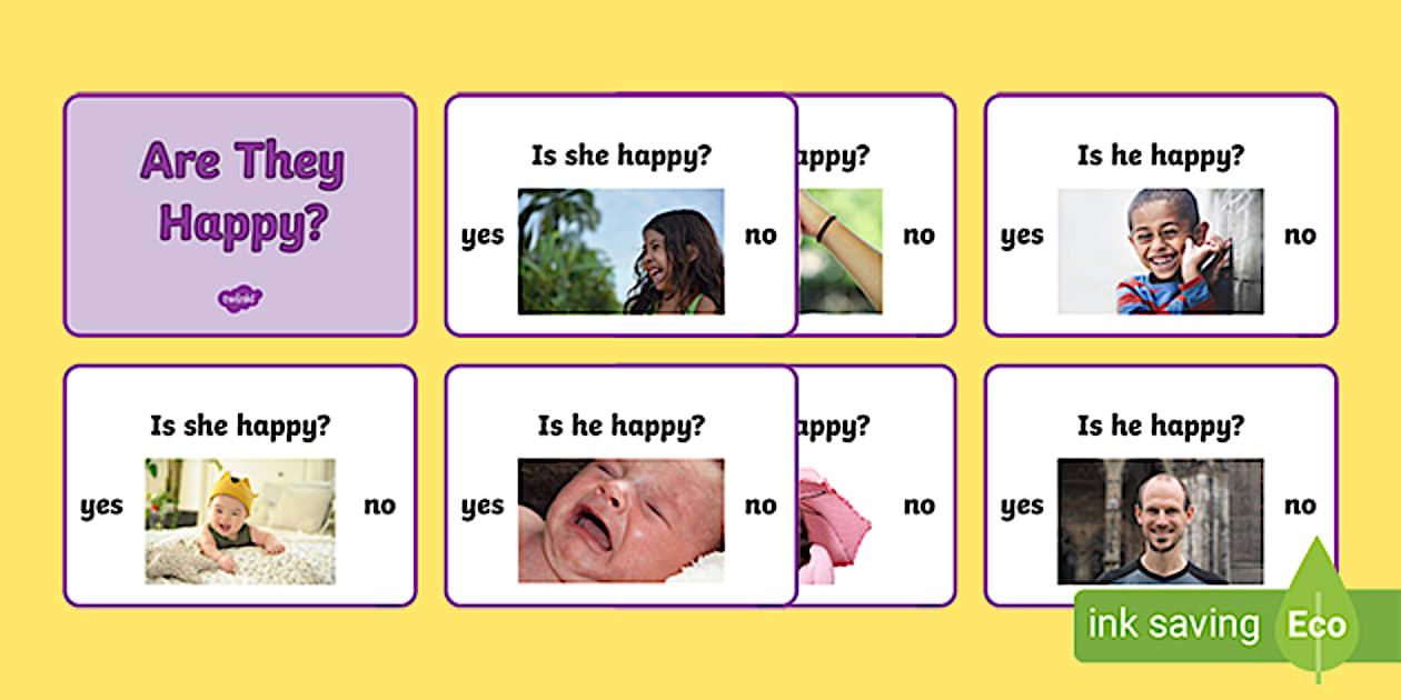 Are They Happy? Flashcards - Inclusive Resources - Twinkl