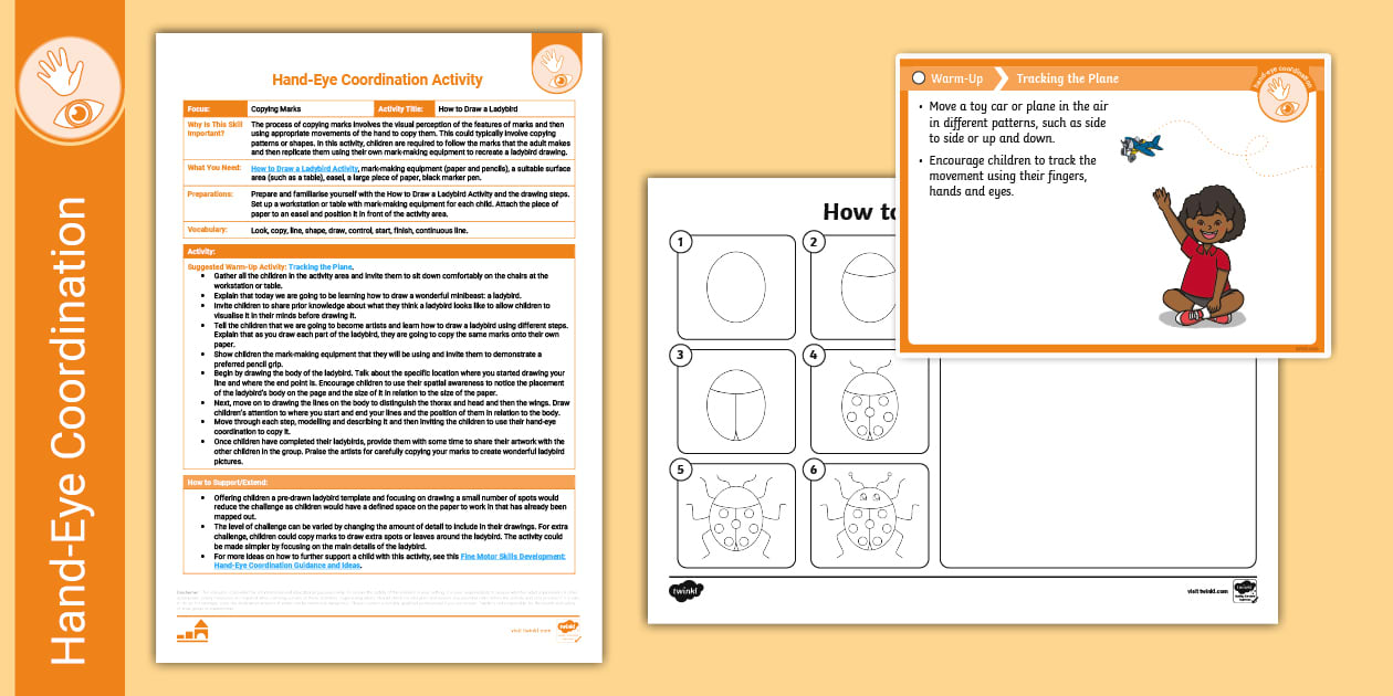 Drawing a Ladybird Fine Motor Skills Adult-Led Activity