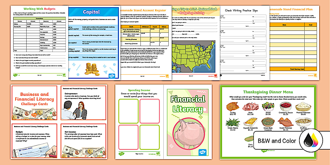 Financial Literacy 5th Grade Pack | Twinkl USA - Twinkl
