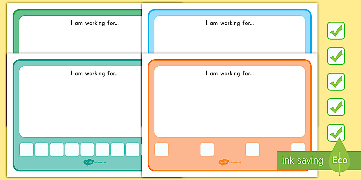 I Am Working For...Behavior Management Cards