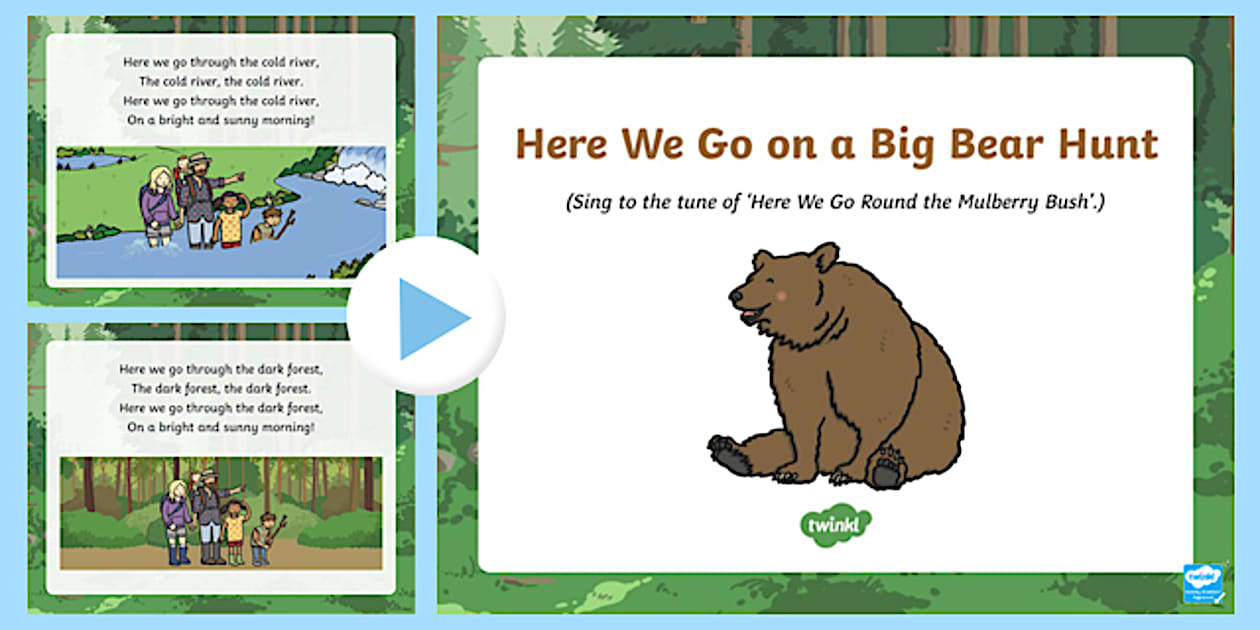 Here We Go on a Big Bear Hunt PowerPoint (teacher made)