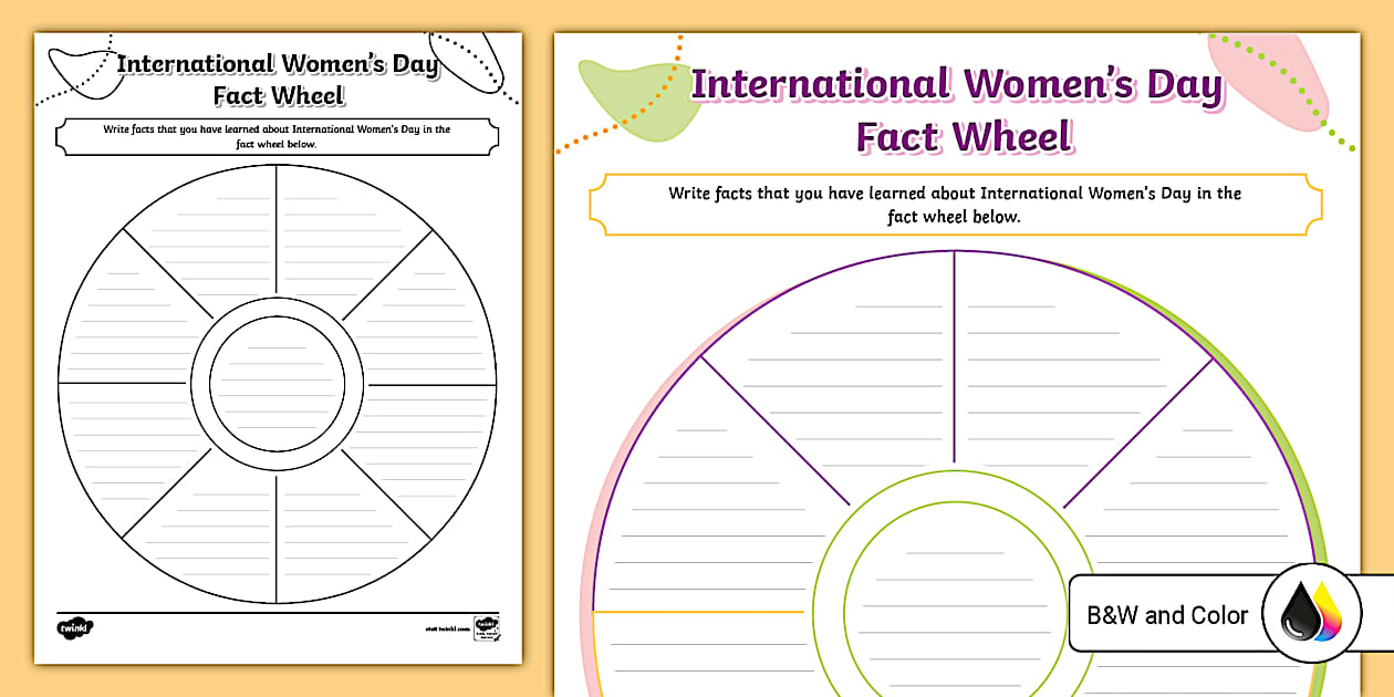 International Women's Day Fact Wheel Worksheet | Twinkl USA