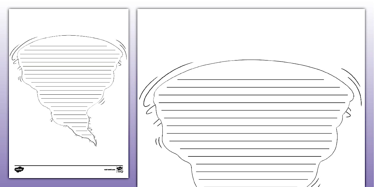 Tornado Shaped Writing Template (teacher made) - Twinkl