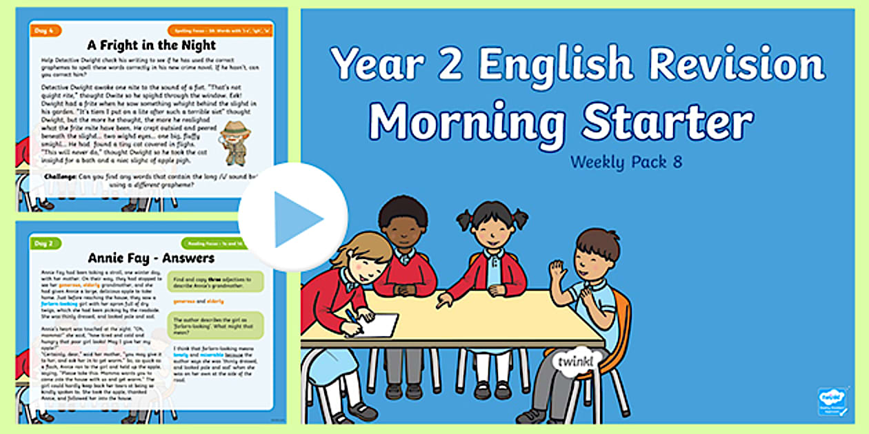 SATs Survival: Year 2 English Revision Morning Starter Weekly ...