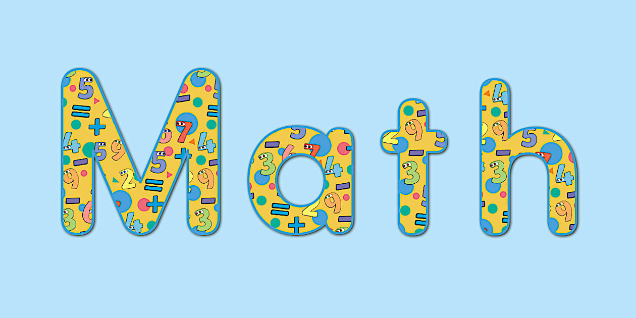 Math Bulletin Board Lettering (teacher made) - Twinkl