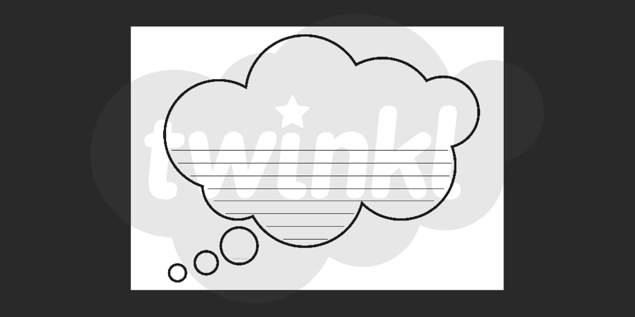 thought bubble template printable