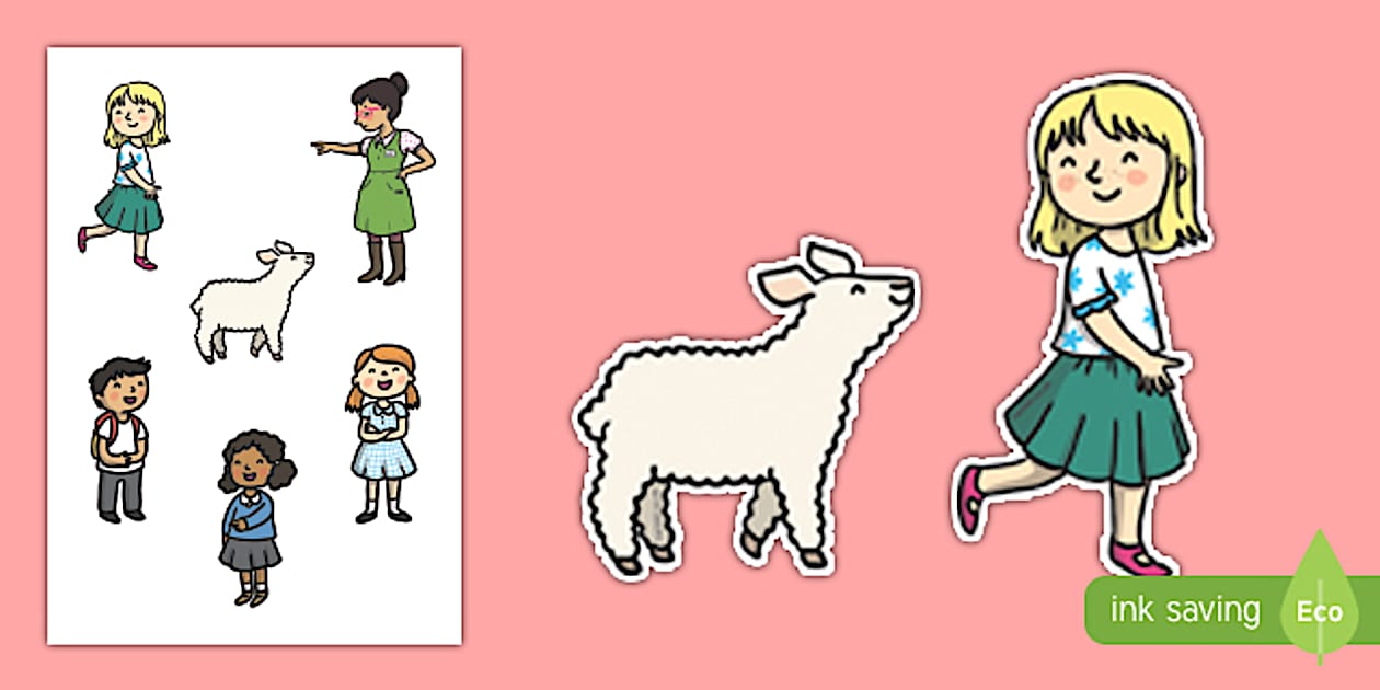 Mary Had a Little Lamb Story Cut Outs