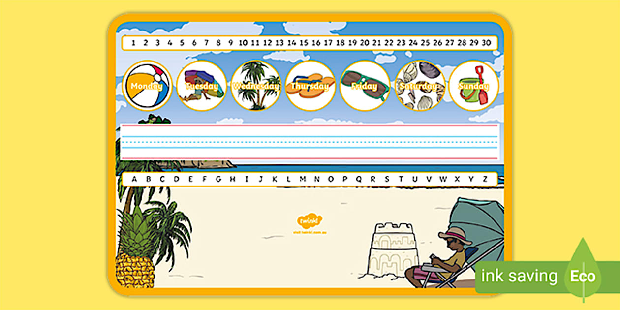 Tropical Pineapple Desk Mat (teacher made) - Twinkl