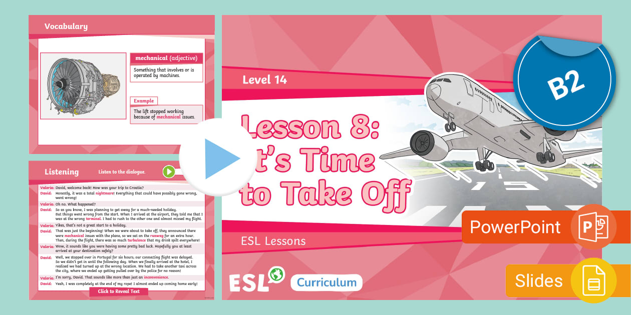 ESL Travel Phrasal Verbs Curriculum Level 14 Lesson 8