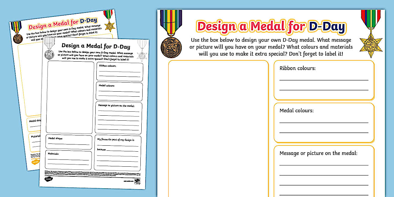 Design a Medal for D-Day Worksheet