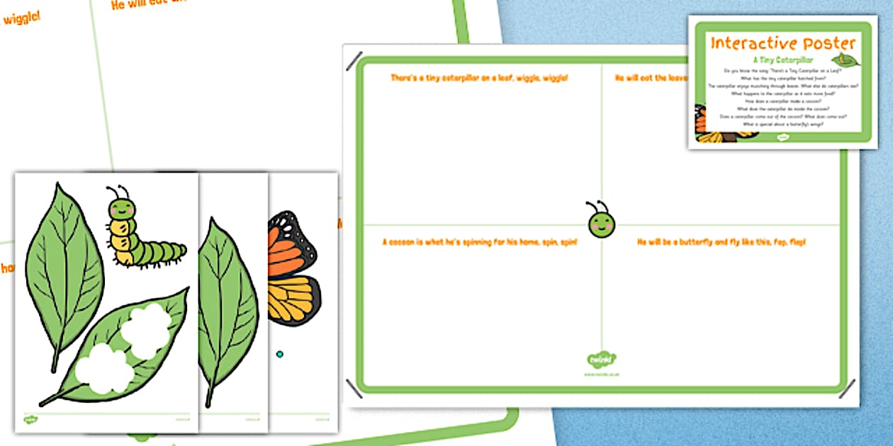 A Tiny Caterpillar EYFS Interactive Poster and Resource Pack