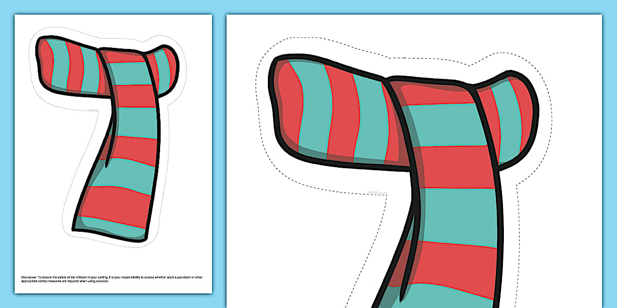 Snowperson Scarf Display Cut-Out (teacher made) - Twinkl