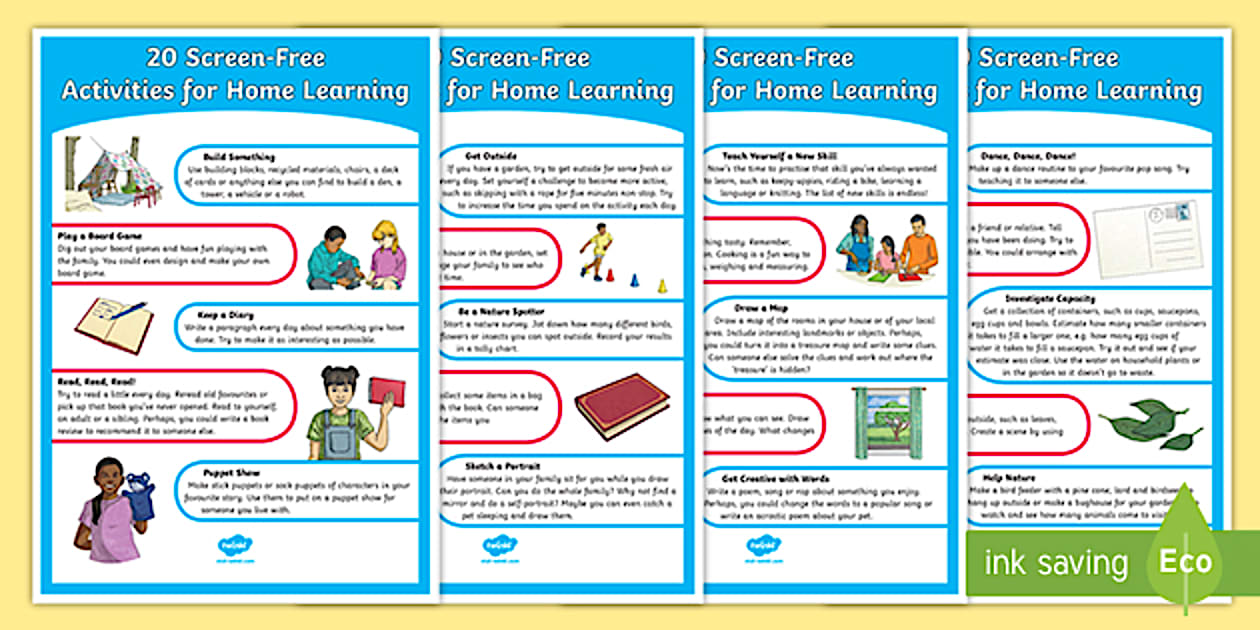 20 Screen-Free Activities for Home Learning KS2 - Twinkl