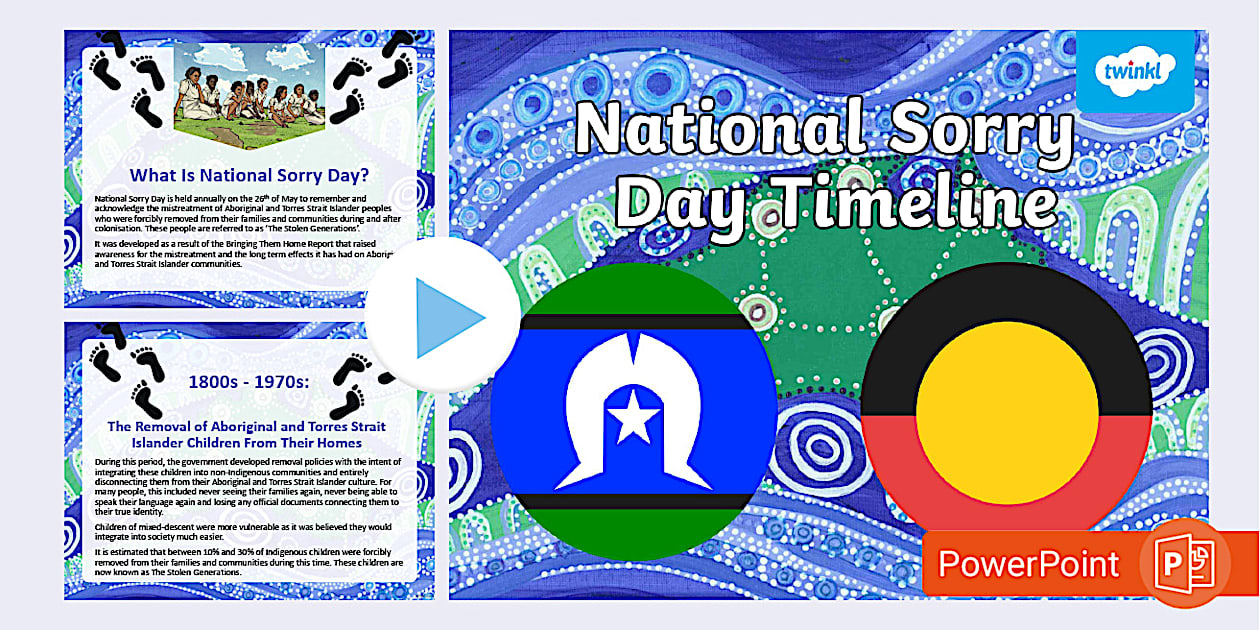 National Sorry Day Timeline PowerPoint (teacher made)