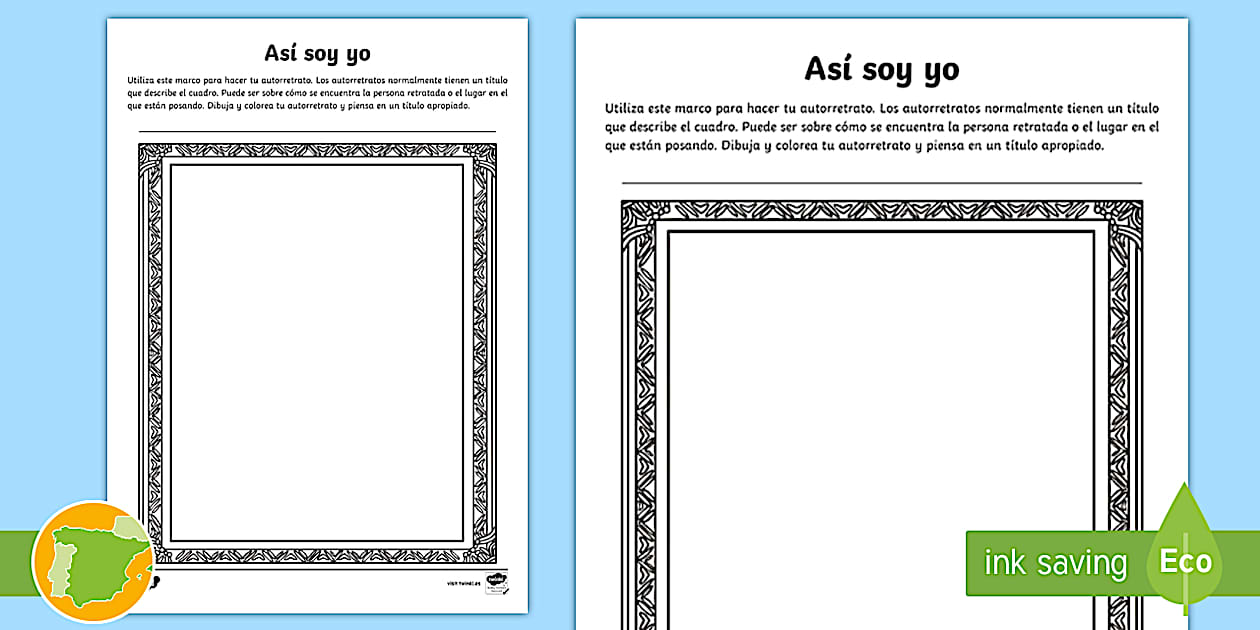 Ficha de actividad: Así soy yo - Twinkl