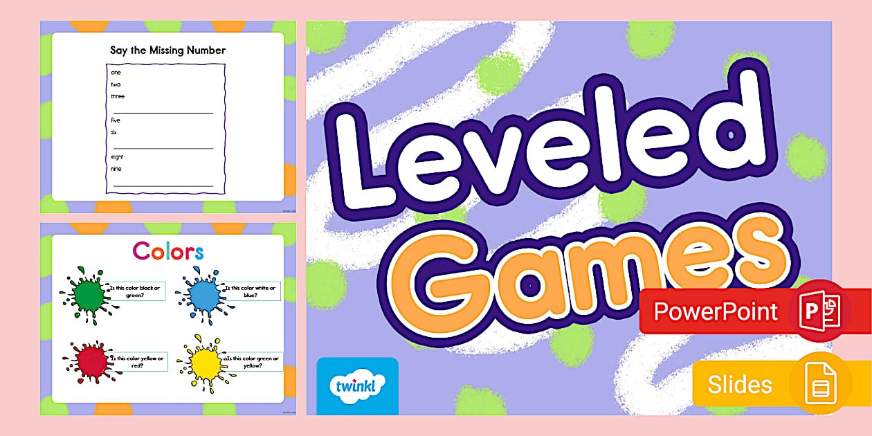 Leveled Games PowerPoint & Google Slides for ELL