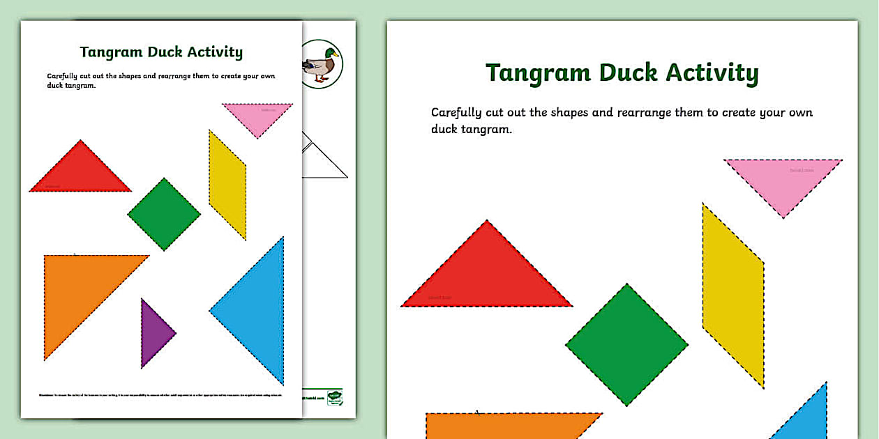 👉 Duck Tangram Puzzle Activity (teacher made) - Twinkl
