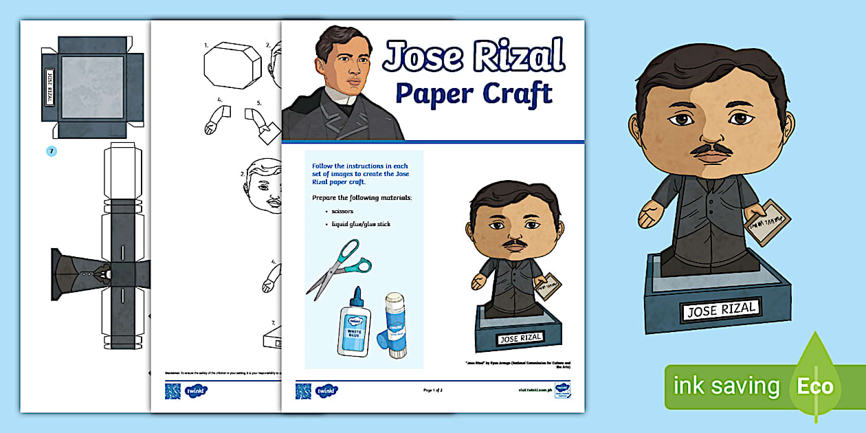 Jose Rizal Paper Craft | Grades 2 - 6 | Twinkl - Twinkl