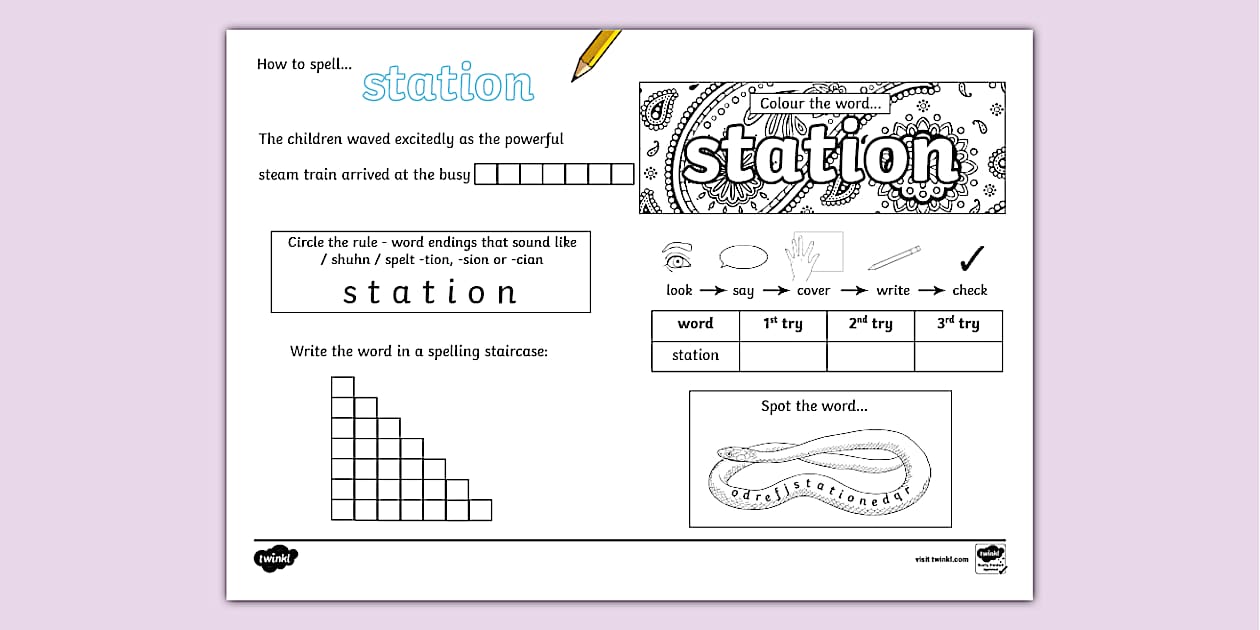 How to Spell Station Activity Sheet (professor feito)