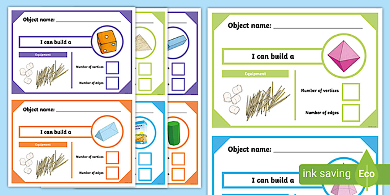 Editable STEM: Building 3D Objects Challenge Cards - Twinkl
