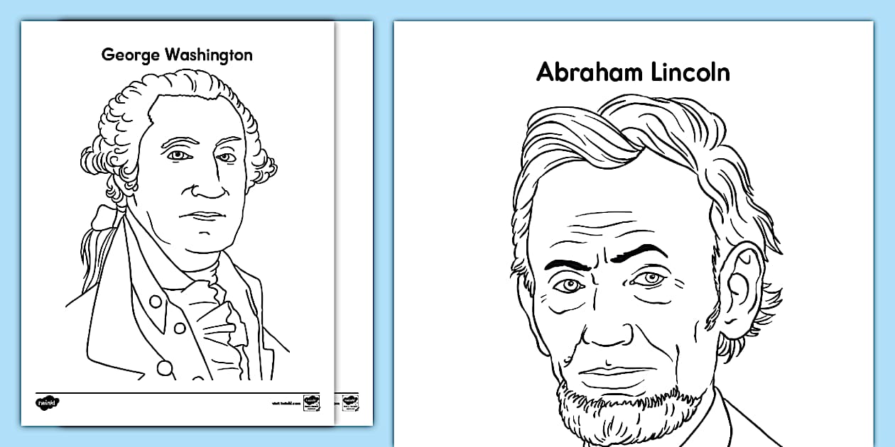 Presidents Day Coloring Sheets | PreK to 2nd Grade | Twinkl