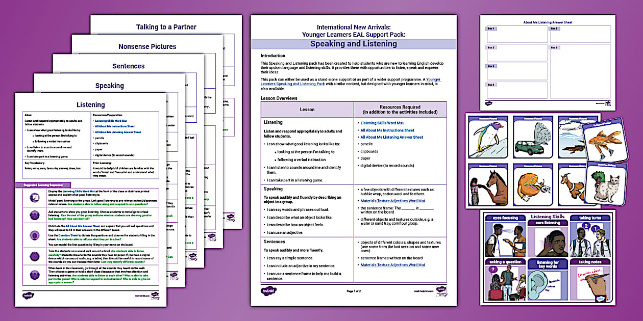 International New Arrivals: Older Learners EAL Support Pack: Speaking and