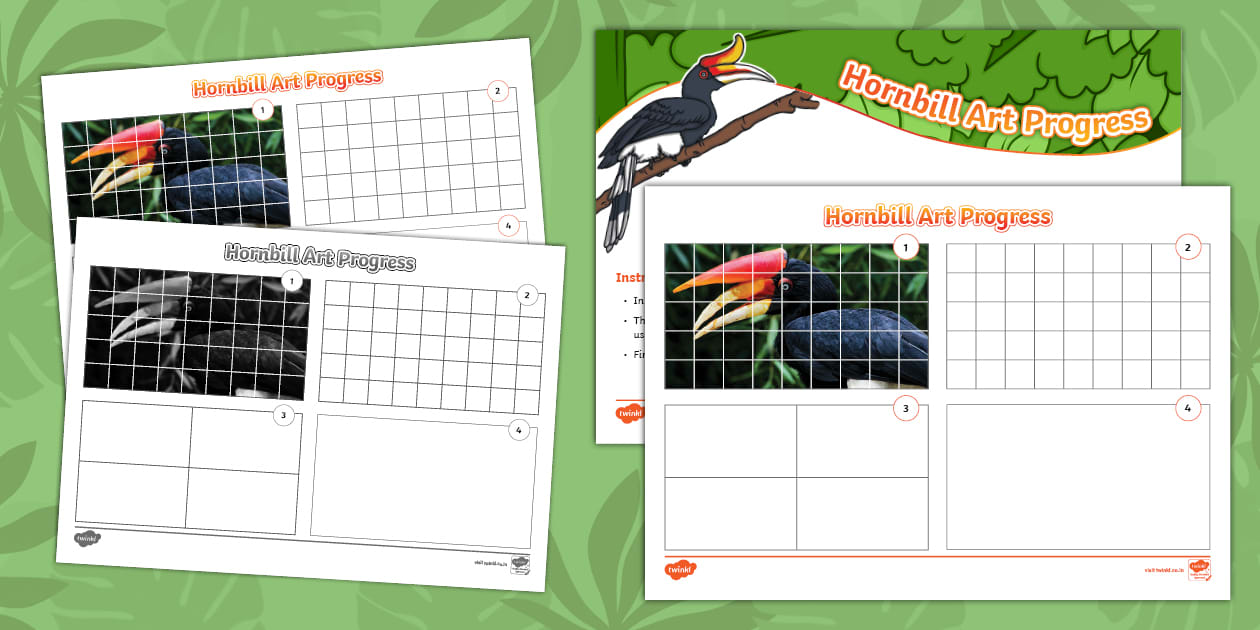 Hornbill Art Progress Template - Twinkl Art (Teacher-Made)
