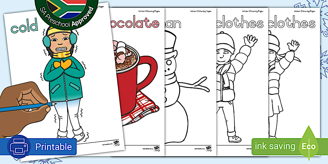 Winter Season Colouring Pages - Twinkl South Africa - Twinkl