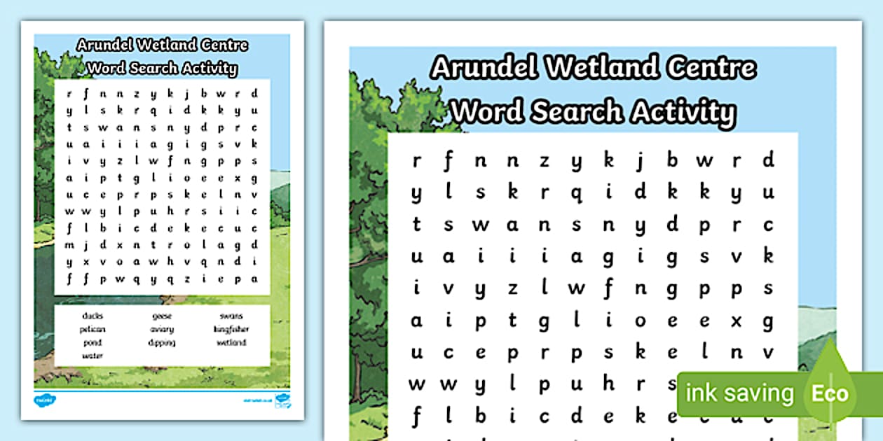 Arundel Wetland Centre Word Search Activity - Resources